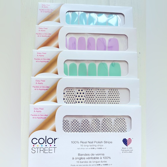 Color Street | Bath & Body | Set Of 5 Color Street Sets Retired Pastels ...